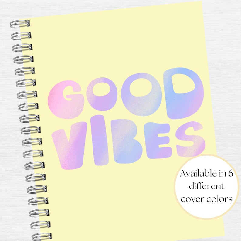 Good Vibes Notebook Positivity Notebook or Journal Spiral Notebook With ...