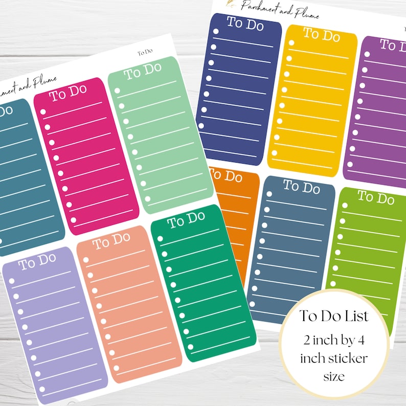 To Do List Planner Stickers | Functional Planning Checklist Stickers ...