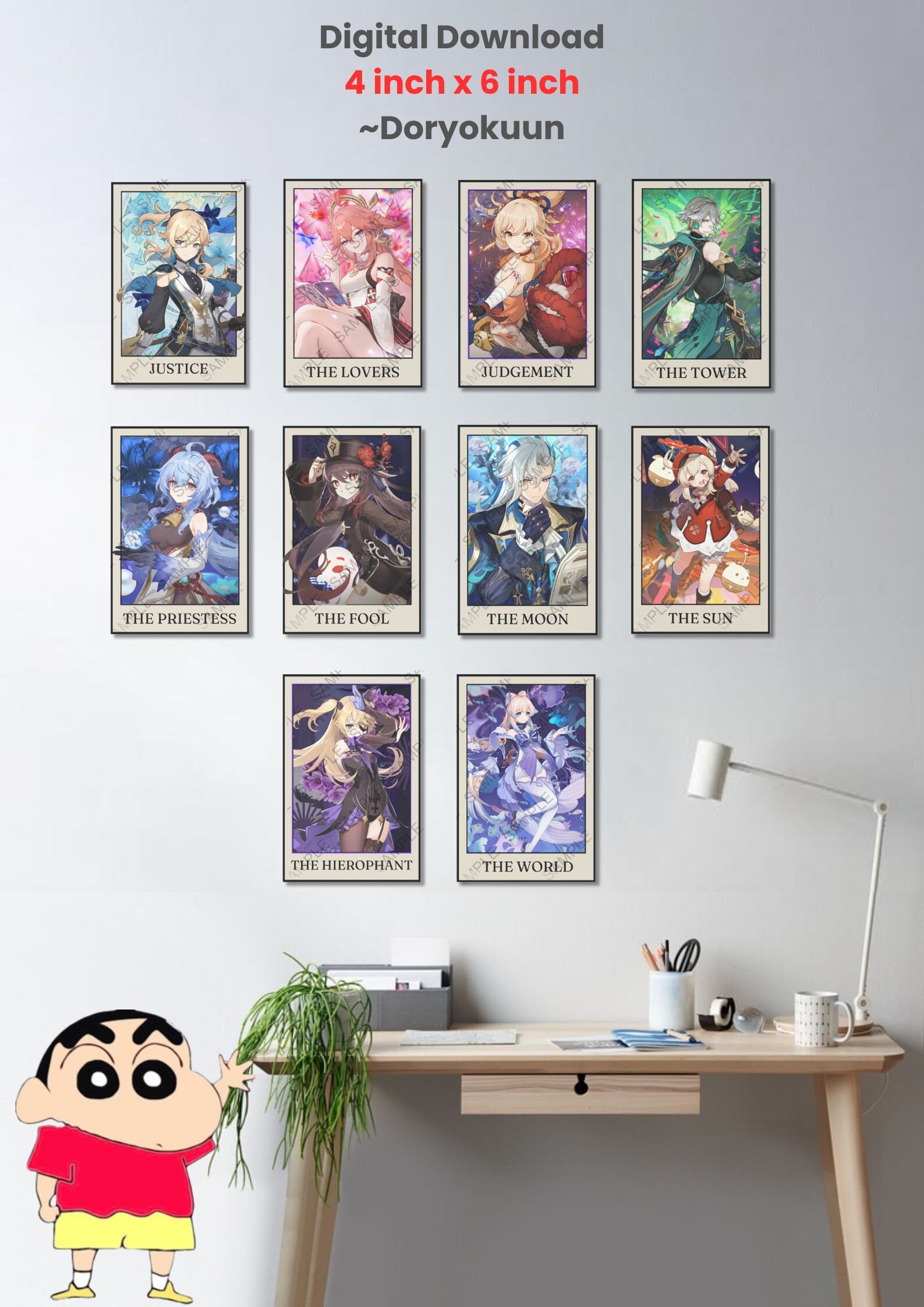Genshin Impact Character Cards: Anime Manga Art (digital Download) - Etsy