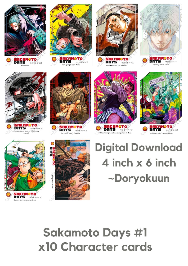 Sakamoto Days Poster | Manga, Anime, Games, Prints, Bundle, Wall Art ...