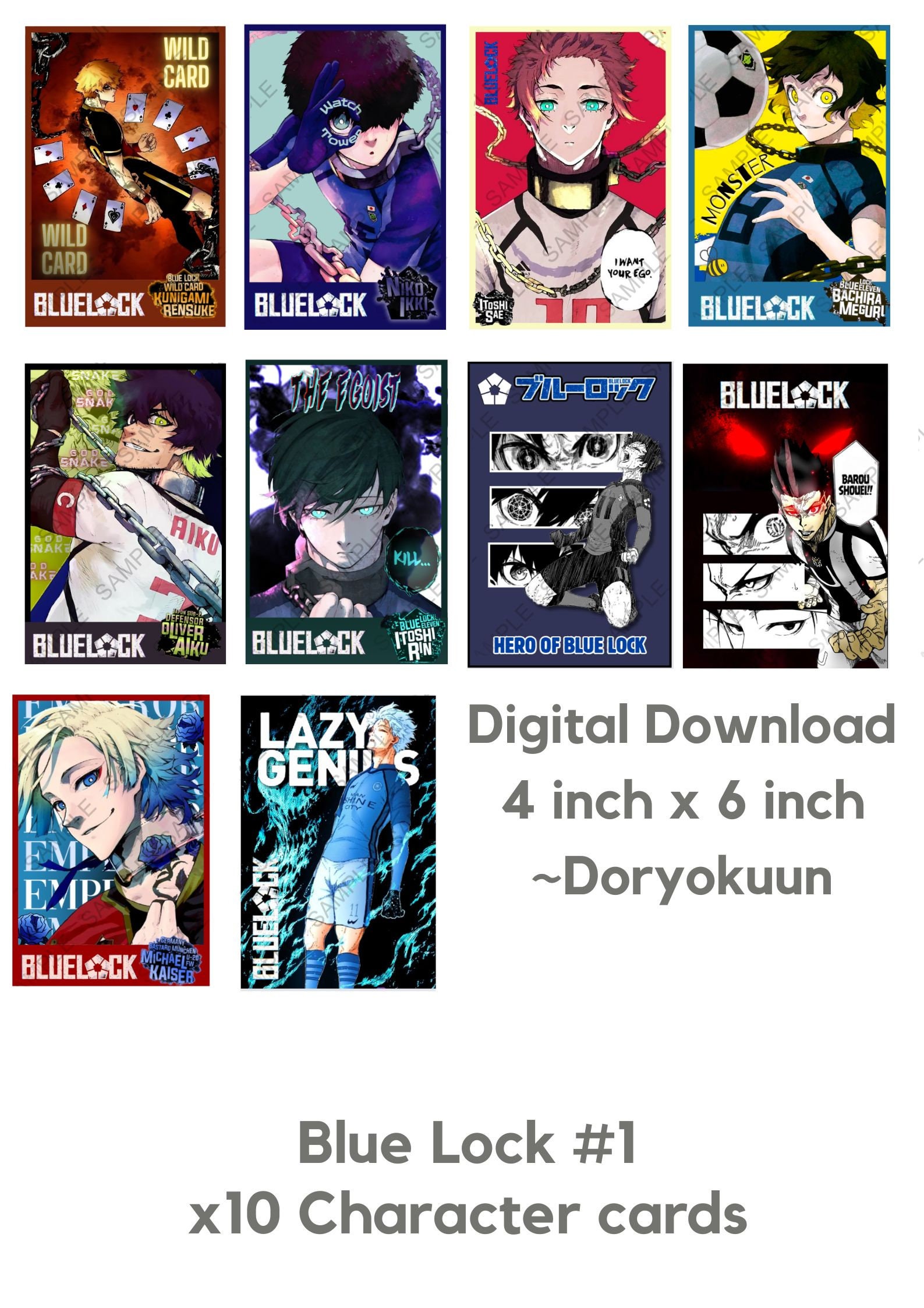 Blue Lock Poster | Manga, Anime, Games, Prints, Bundle, Wall Art ...