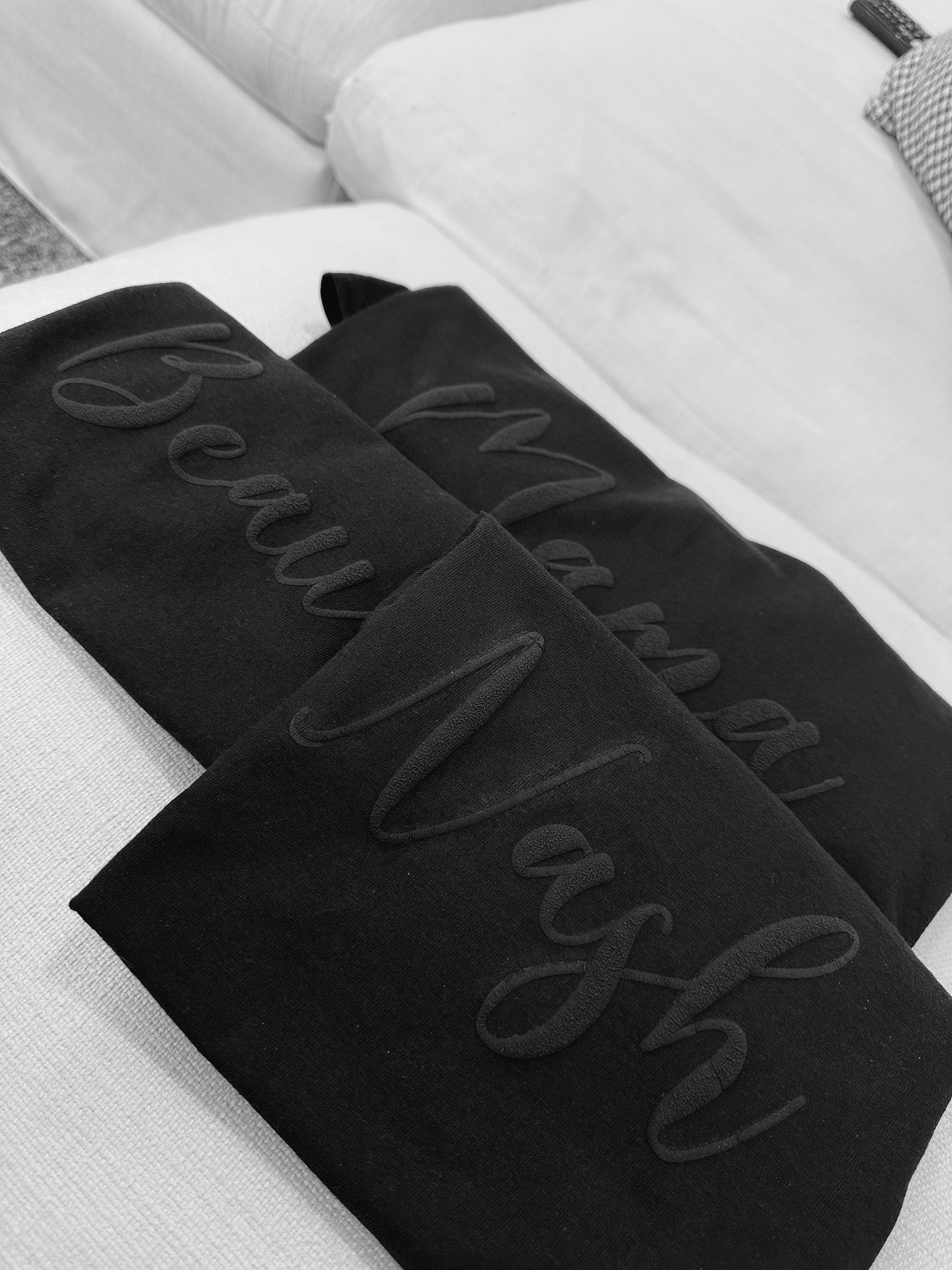 3D Puff Shirt Black on Black - Etsy