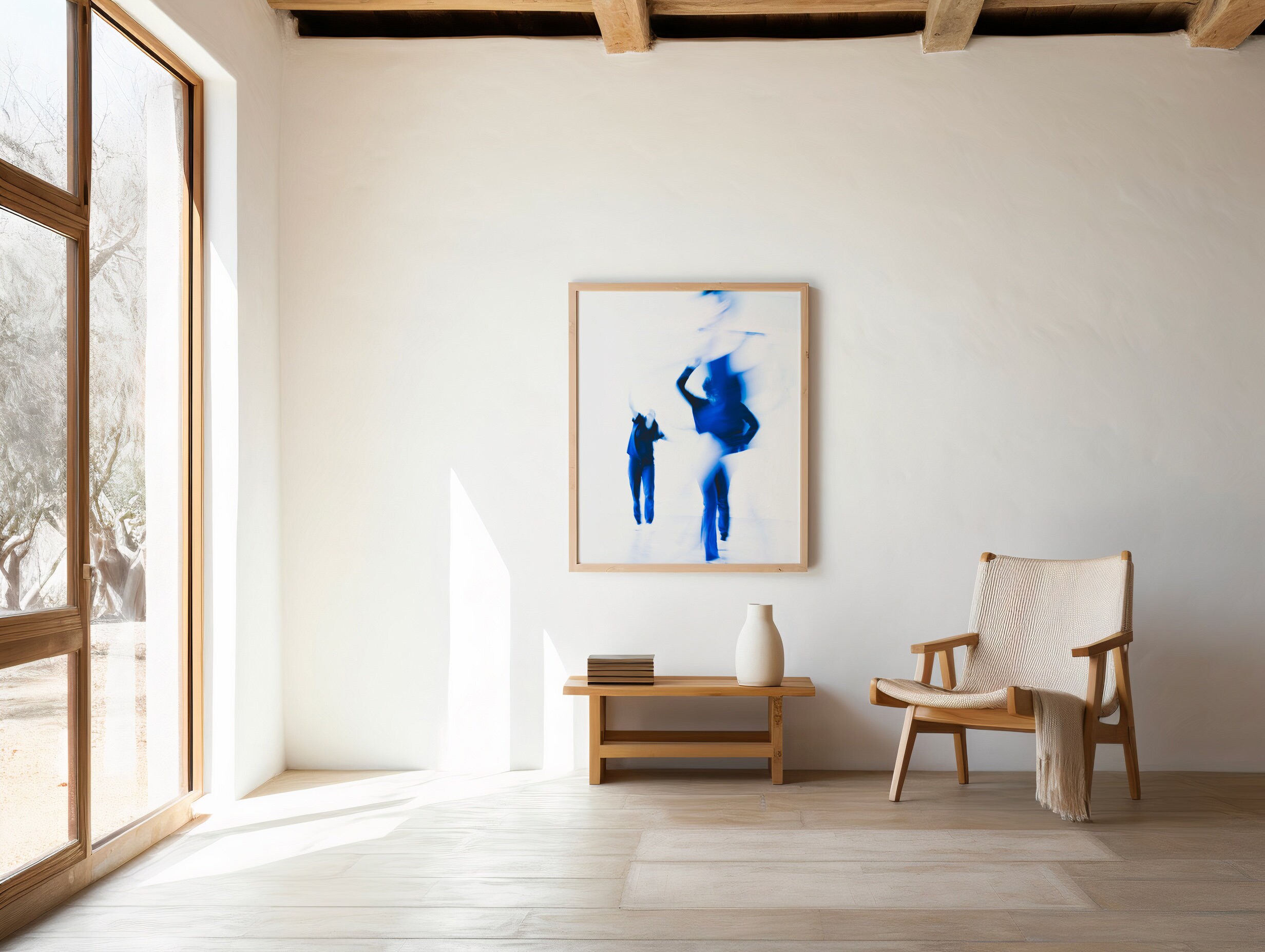 Abstract Blue People Art Print, Unframed 13x18/ 30x45/ 50x70/ 70x100cm ...