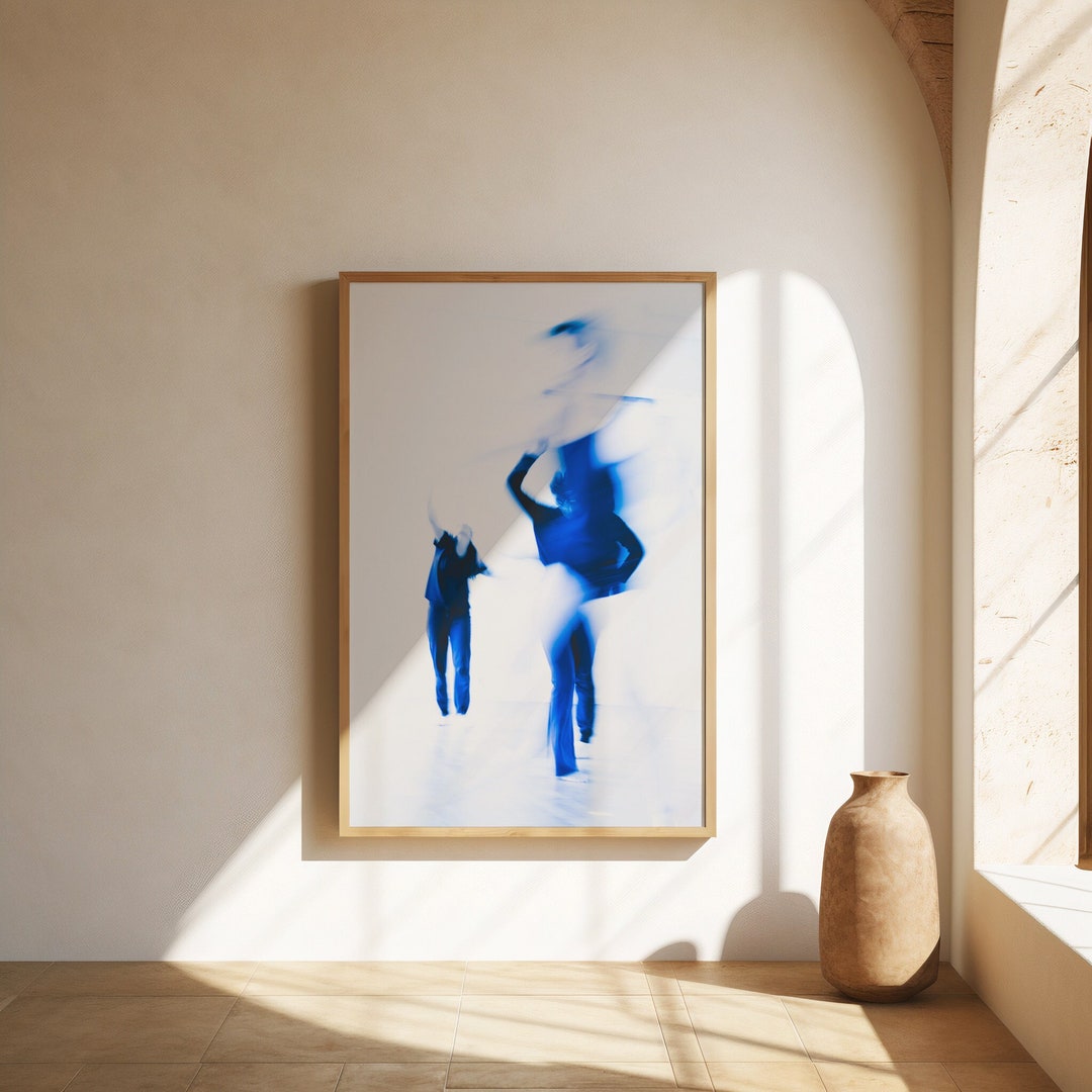 Abstract Blue People Art Print, Unframed 13x18/ 30x45/ 50x70/ 70x100cm ...