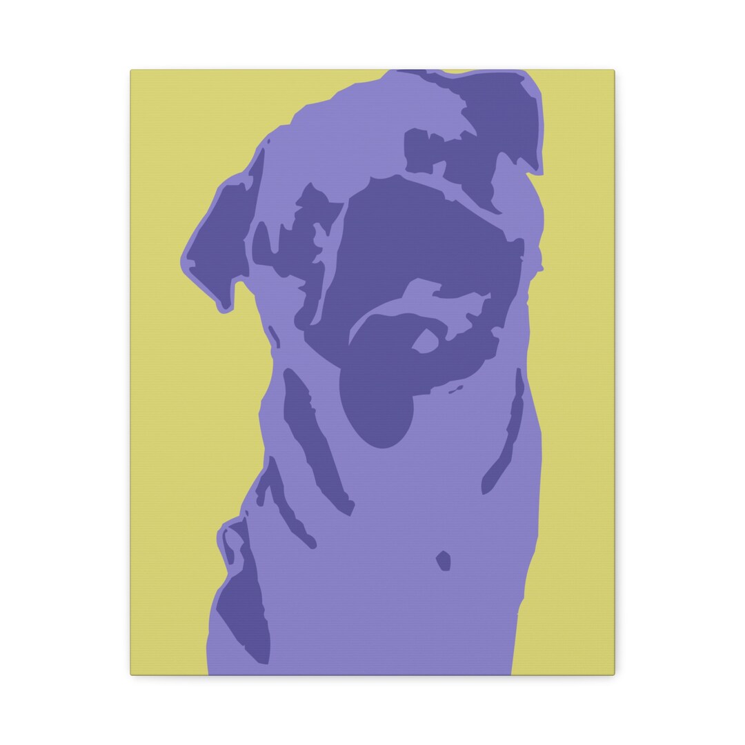 Charming Purple Pug Statement Wall Art Large Canvas Print 16x20 - Etsy