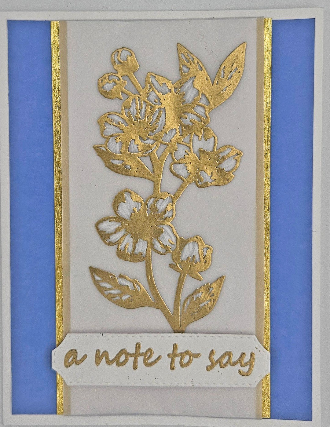 A Note to Say Handmade Greeting Cards Purple Blue Greeting Cards for ...