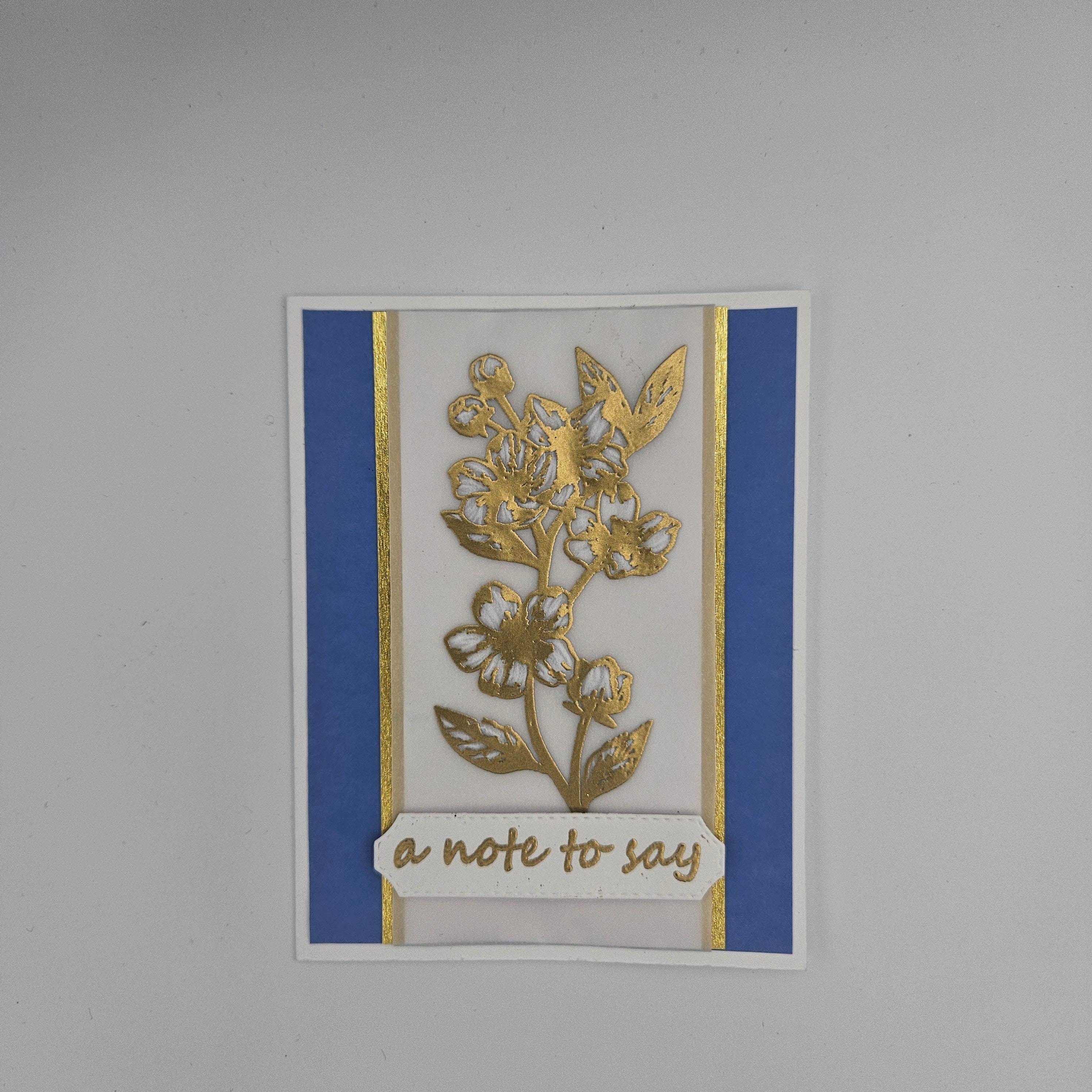 A Note to Say Handmade Greeting Cards Purple Blue Greeting Cards for ...