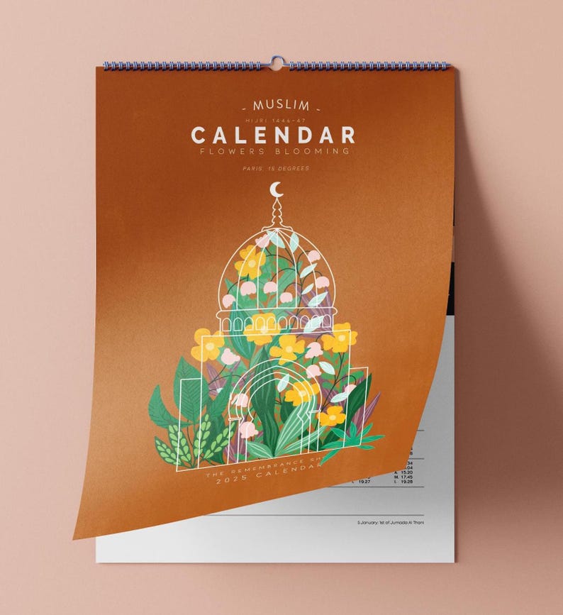 Muslim Islamic Prayer Timetable 2025 | Islamic Events | Floral ...