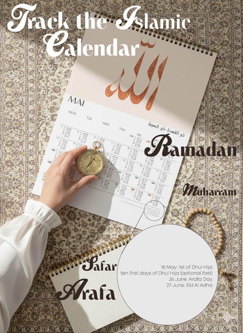 Personalized Muslim Prayer Calendar 2026 - Modern Islamic Design ...