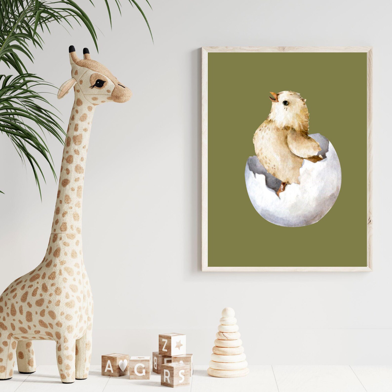 Vintage Baby Chick Nursery PRINTABLE Wall Art | Hatching Chick Nursery ...
