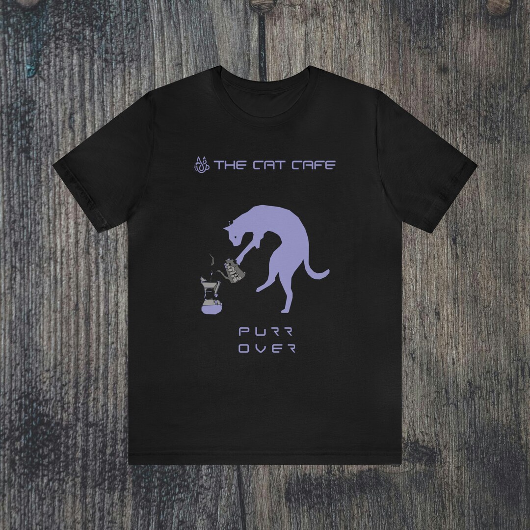 Cat Making Pour Over Coffee T-shirt Customize Branding for Your Cat ...