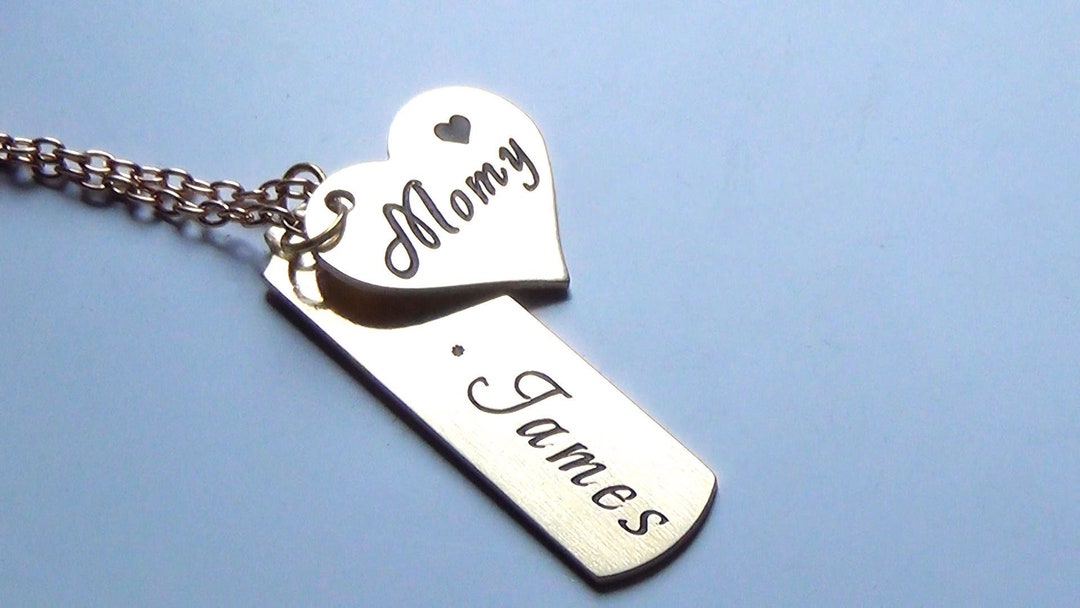 Personalized Name Necklace: Engraved Pendant, Handmade Jewelry - Etsy