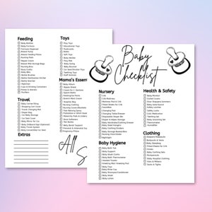 Baby Checklist, Newborn Essentials, Checklist, Pregnancy, New Baby ...