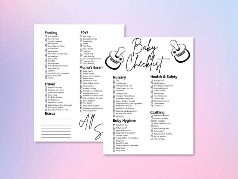 Baby Checklist, Newborn Essentials, Checklist, Pregnancy, New Baby ...