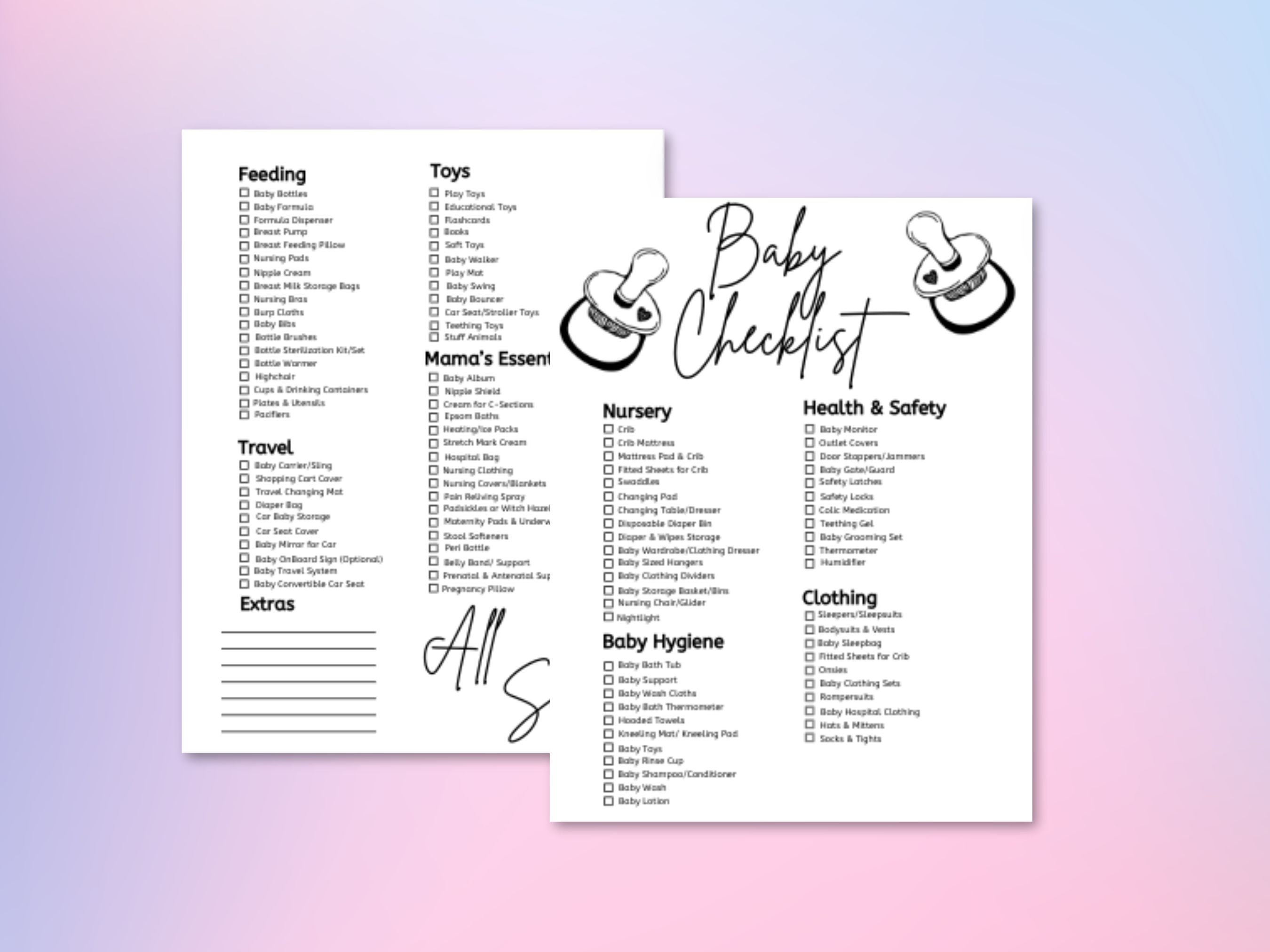 Baby Checklist, Newborn Essentials, Checklist, Pregnancy, New Baby ...