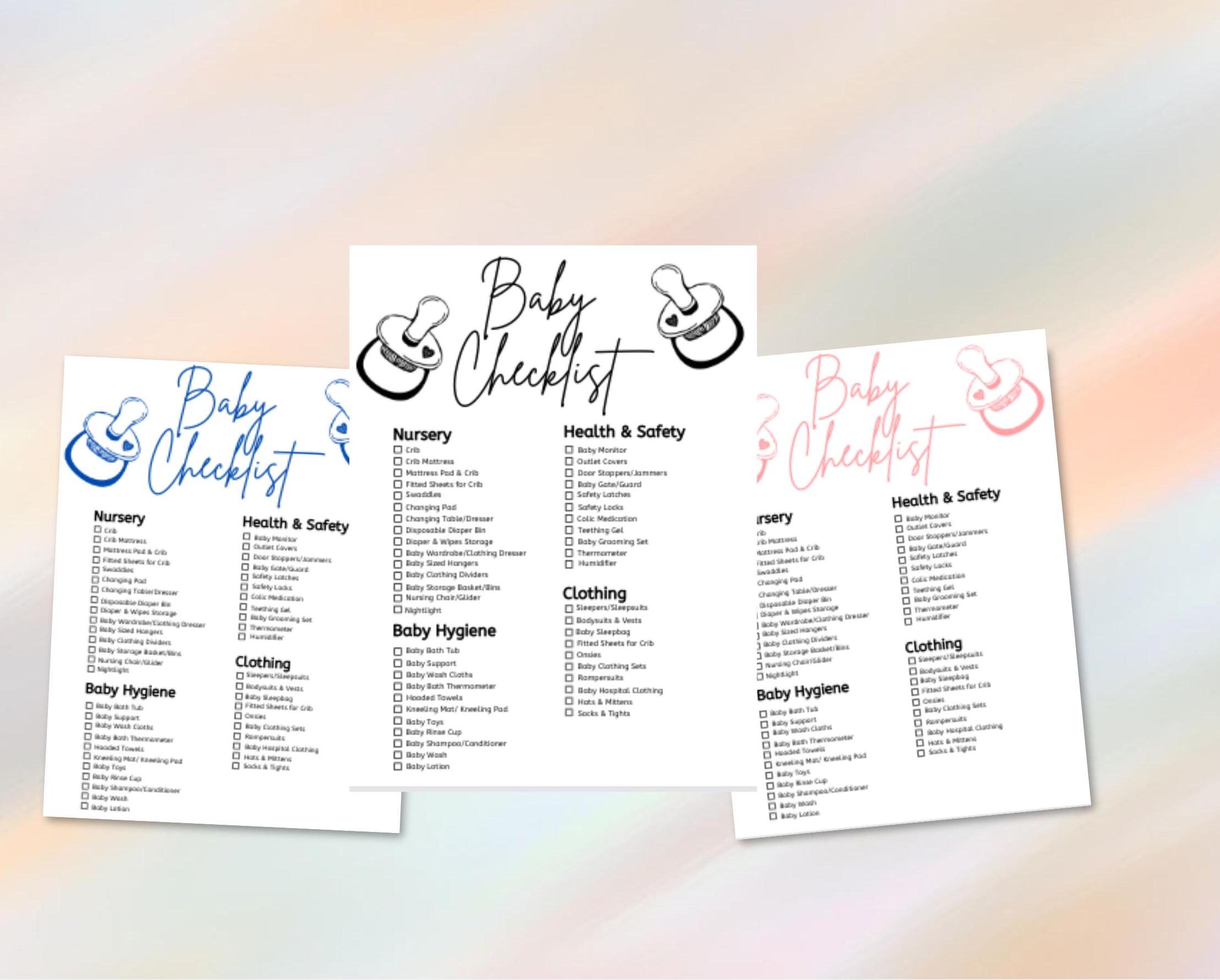 Baby Checklist, Newborn Essentials, Checklist, Pregnancy, New Baby ...