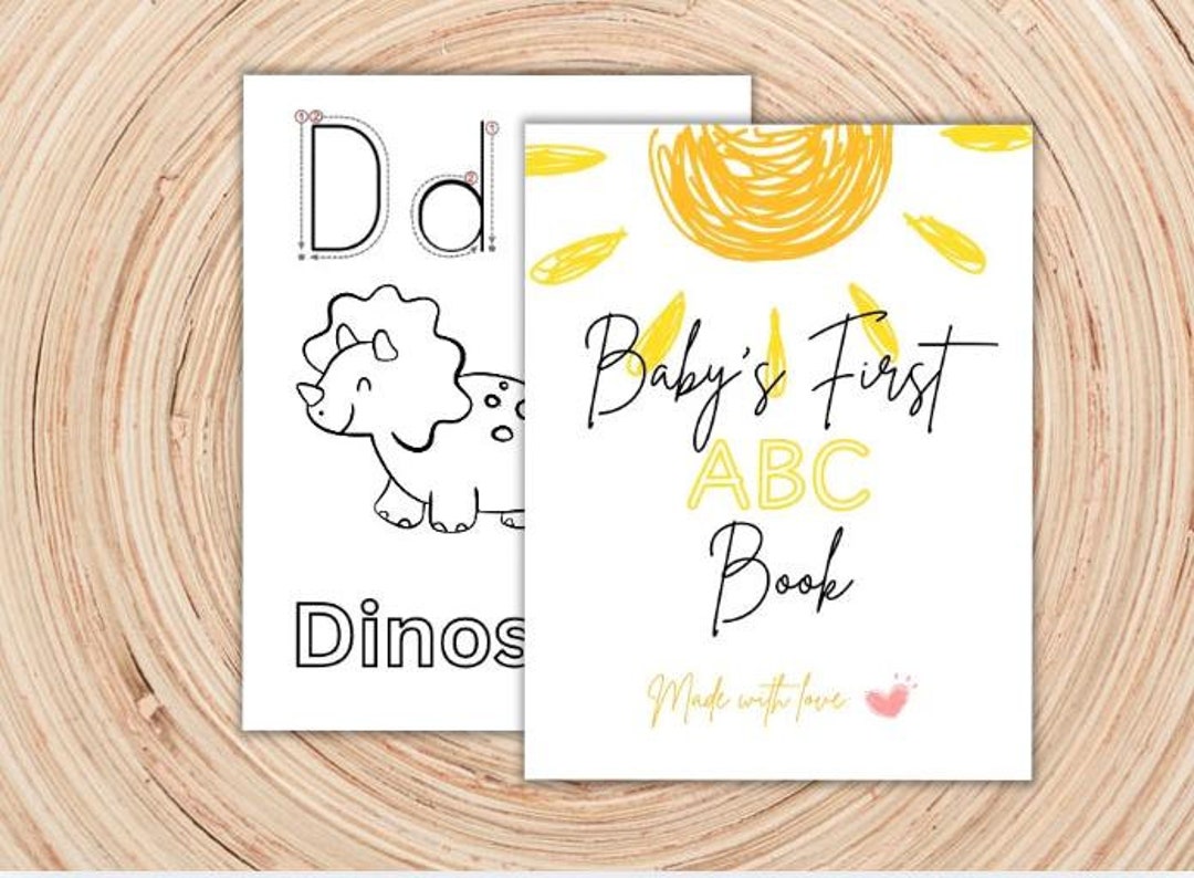 ABC Book, Printable Alphabet Coloring Pages, Instant Download, Baby's ...