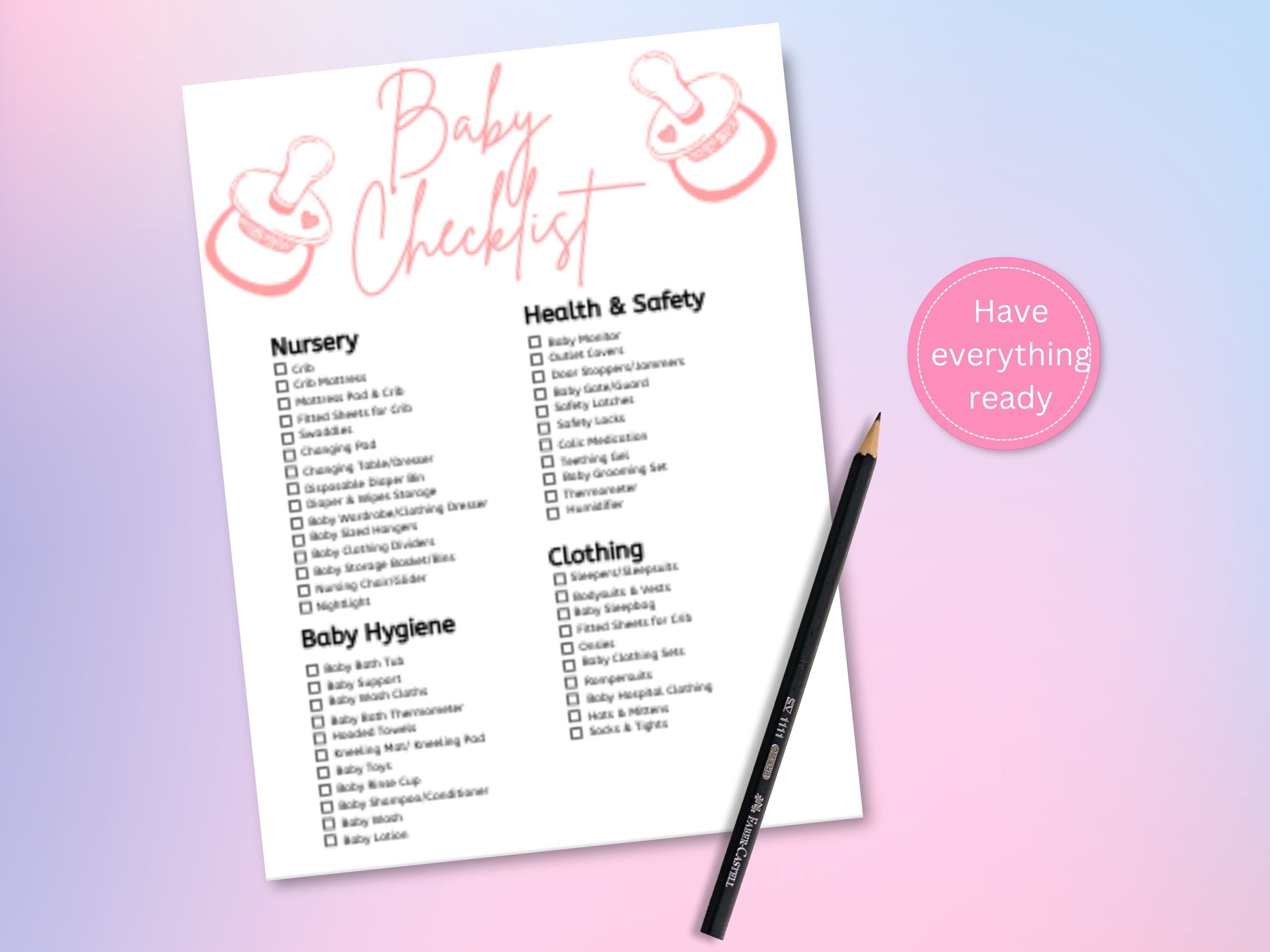 Baby Checklist, Newborn Essentials, Checklist, Pregnancy, New Baby ...