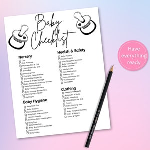 Baby Checklist, Newborn Essentials, Checklist, Pregnancy, New Baby ...