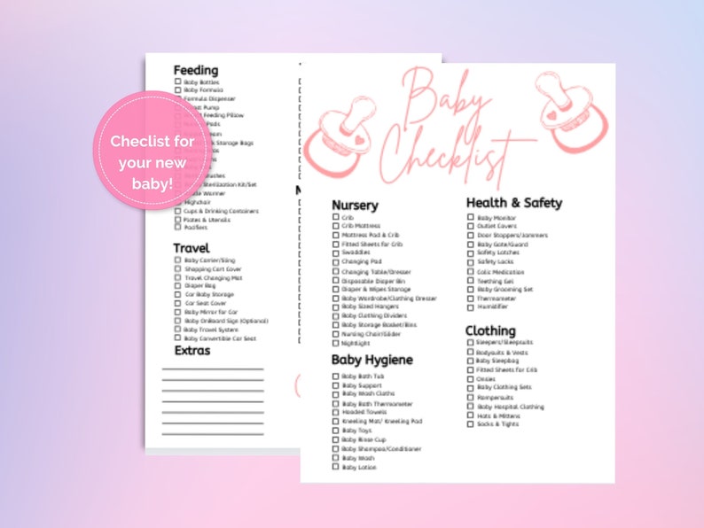 Baby Checklist, Newborn Essentials, Checklist, Pregnancy, New Baby ...