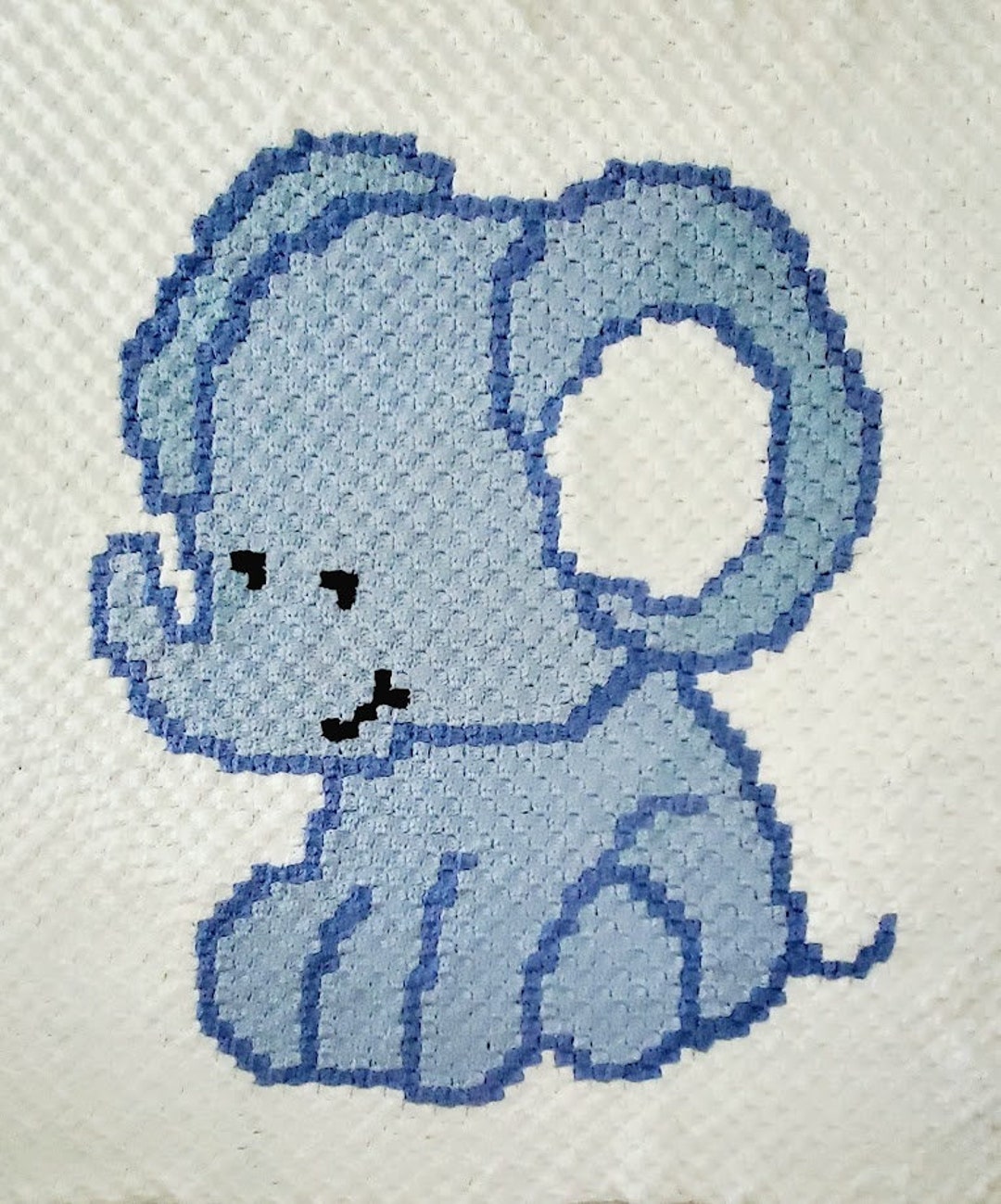 Blue Elephant Baby Blanket C2C Pattern - Etsy