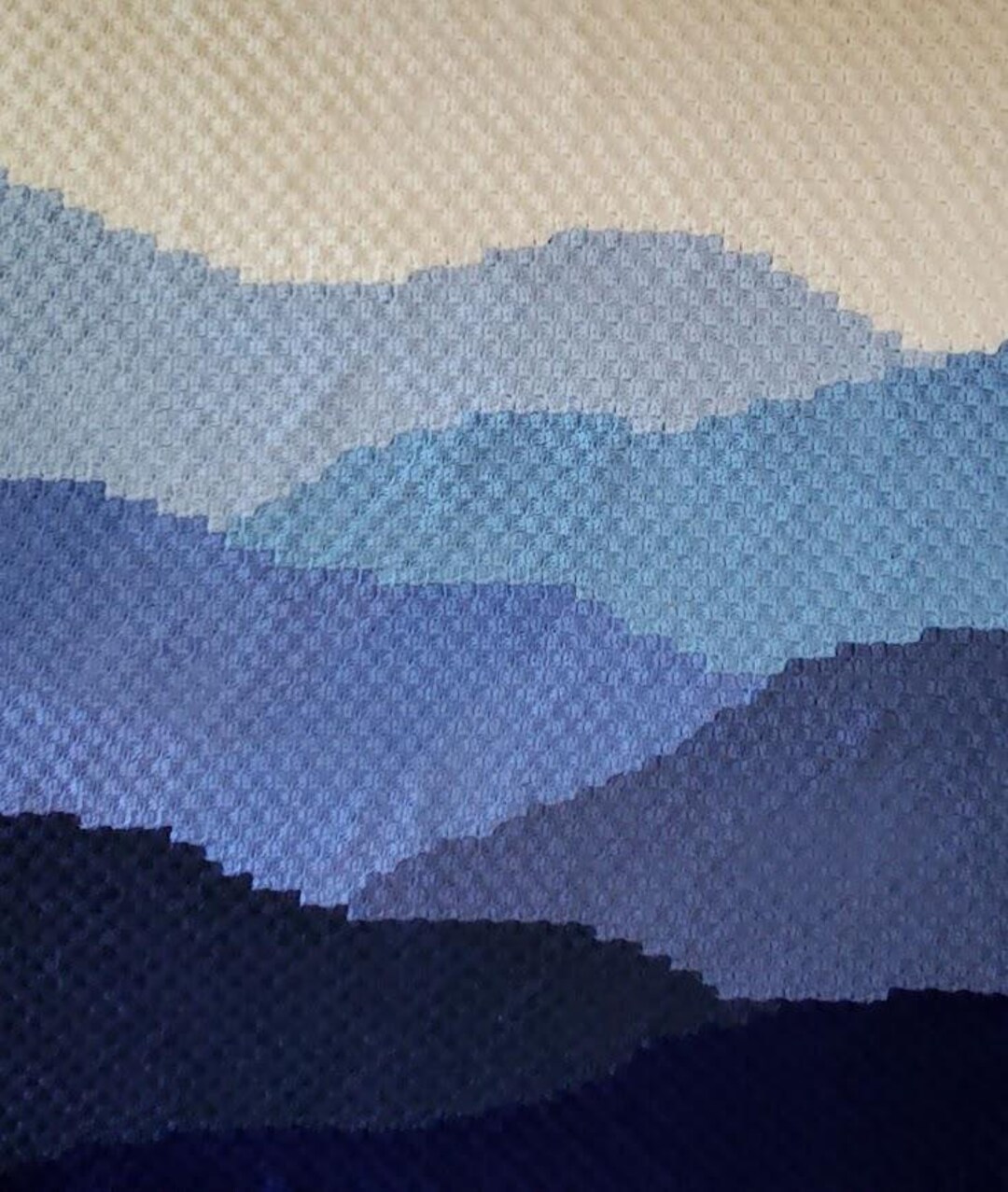 Blue Rolling Hills Afghan C2C Pattern - Etsy