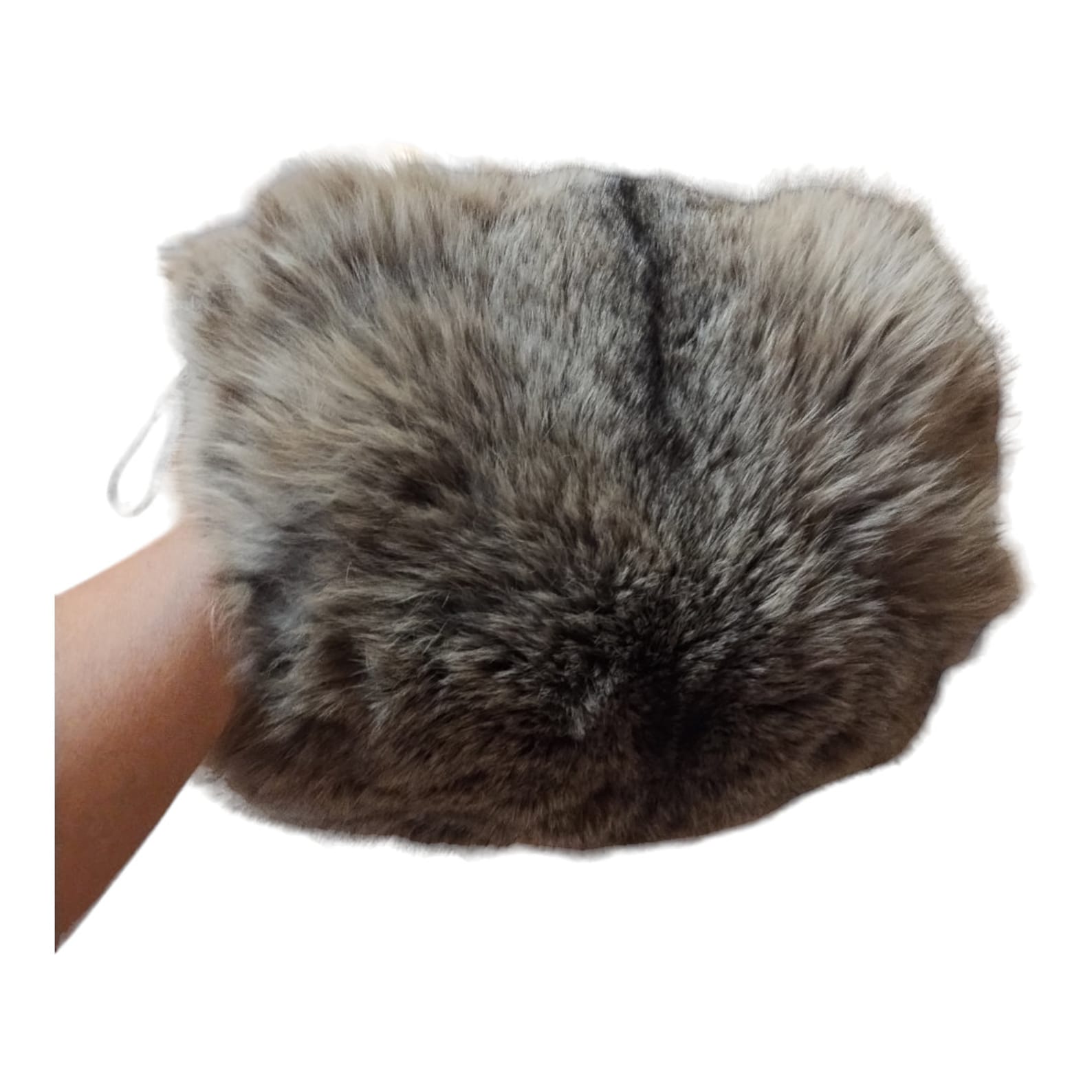 Beige and Black Raccoon Muff Hand Fur - Etsy