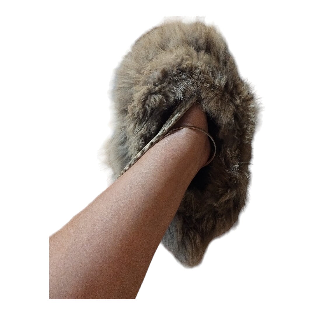 Beige and Black Raccoon Muff Hand Fur - Etsy