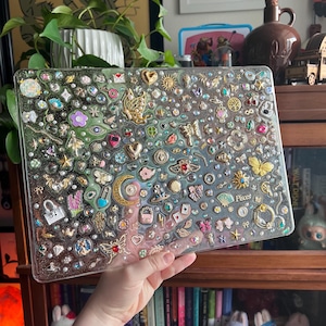 Custom Resin Laptop Case: Glitter Charms, Kawaii Junk Style - Etsy