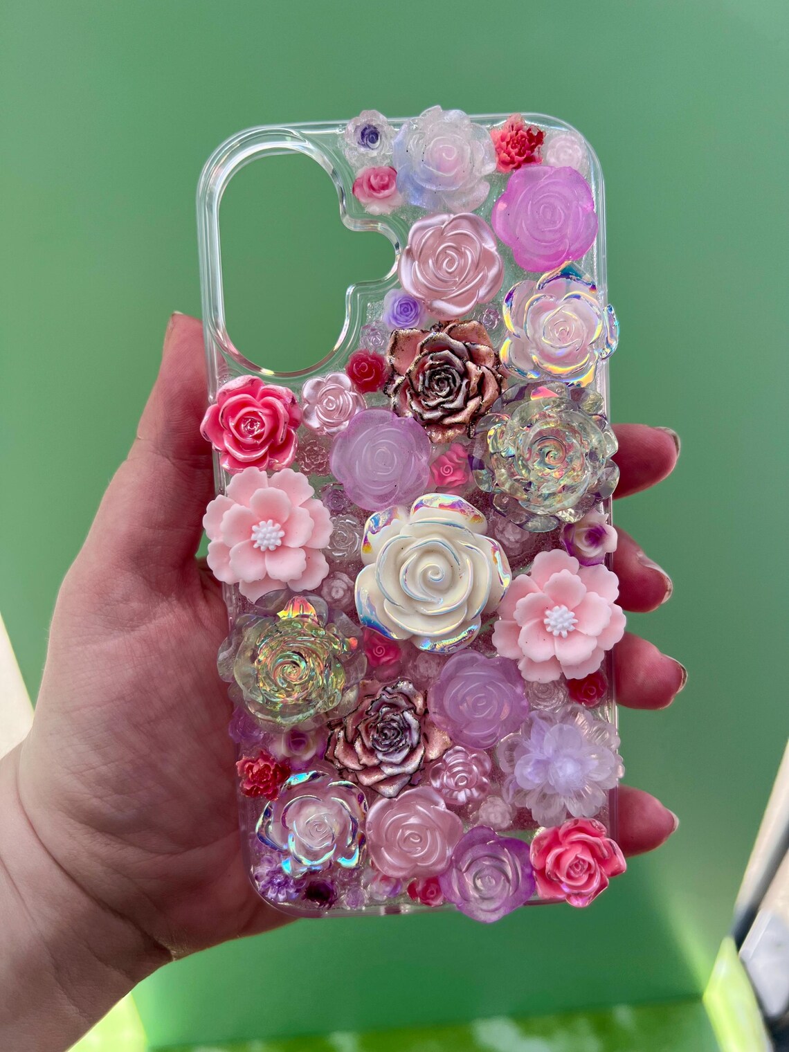 Floral Themed 3D Deco Phone Case - Protective Smartphone Accessory ...