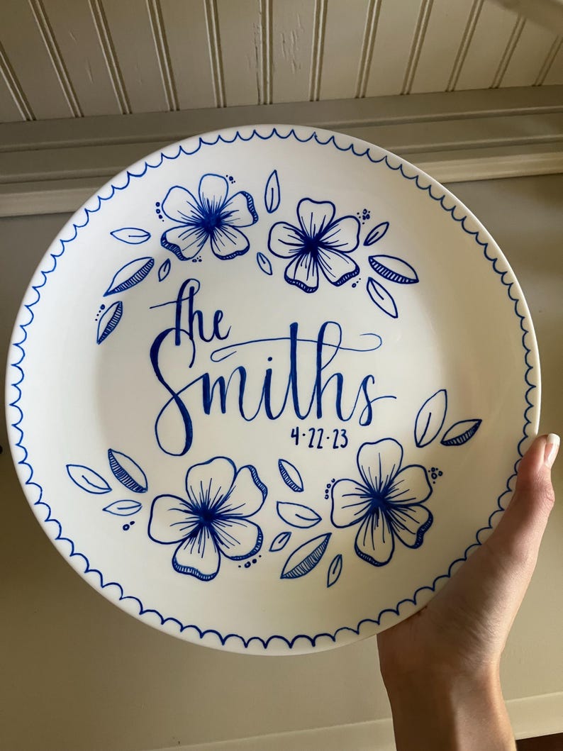 Custom Decorative Hand Painted Personalized Plate Plates Ceramic Dish ...