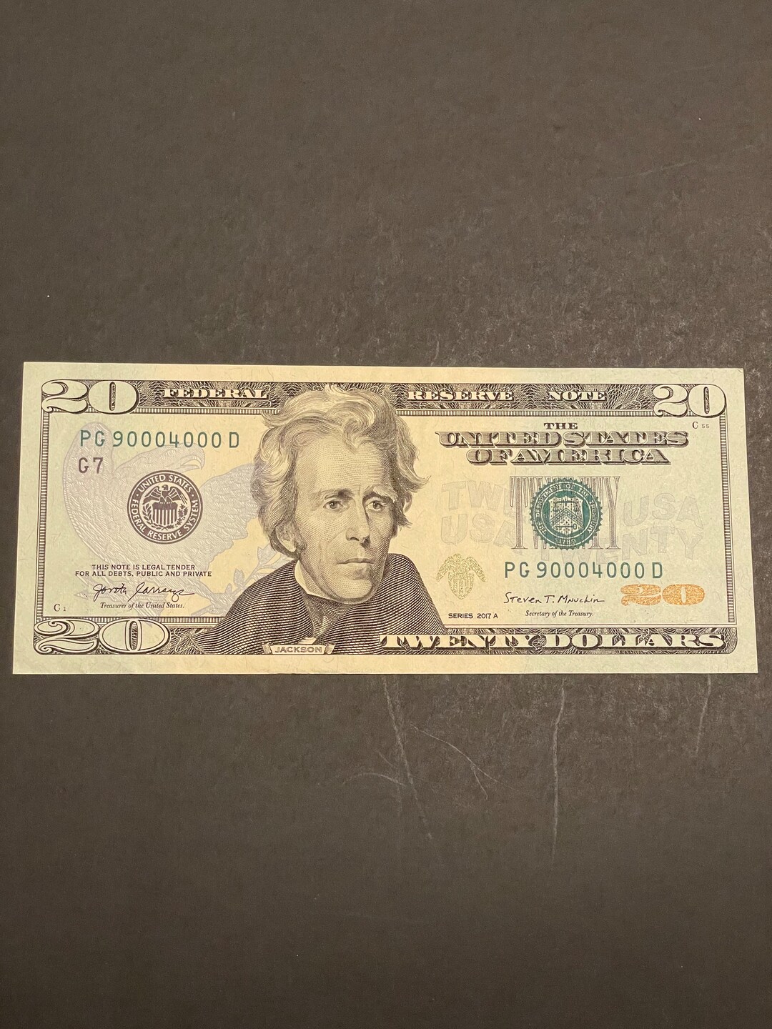 Money Serial Number Double Triple 90004000 XF 2017A Currency 20 Dollar ...