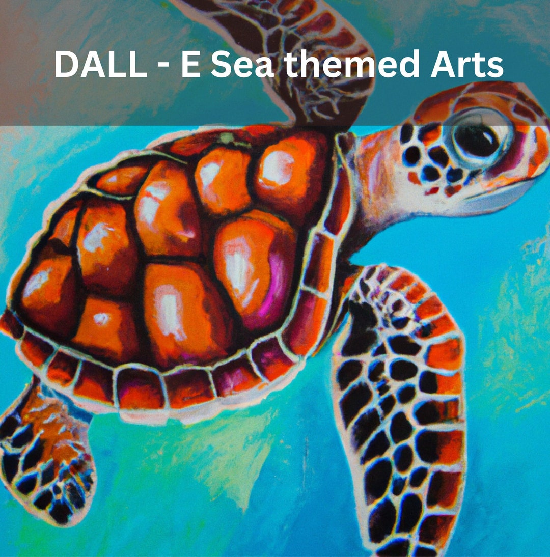 Dall E Sea-themed Art AI Prompts Sea Turtle Sea Shell Sea Moss ...