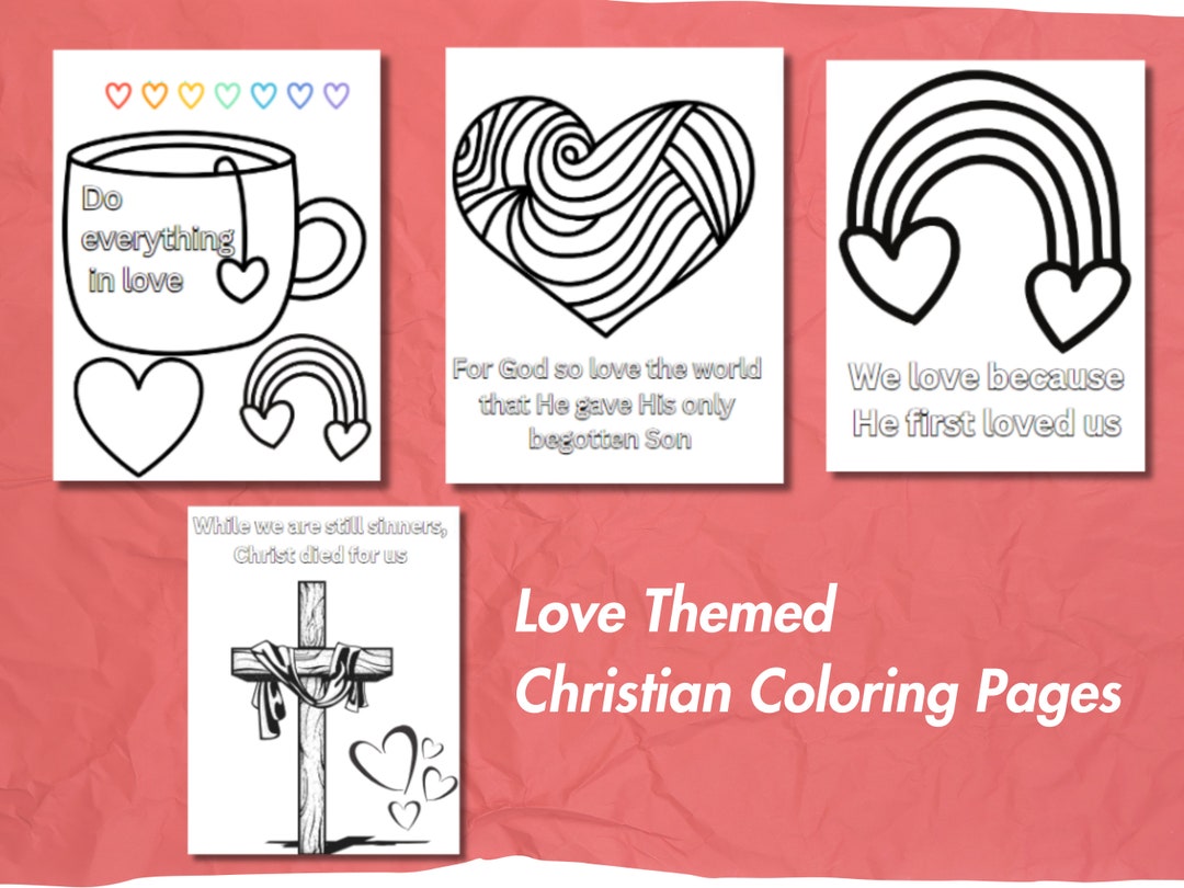 Valentine Coloring Card Christian, Christian Valentines, Bible Verse ...