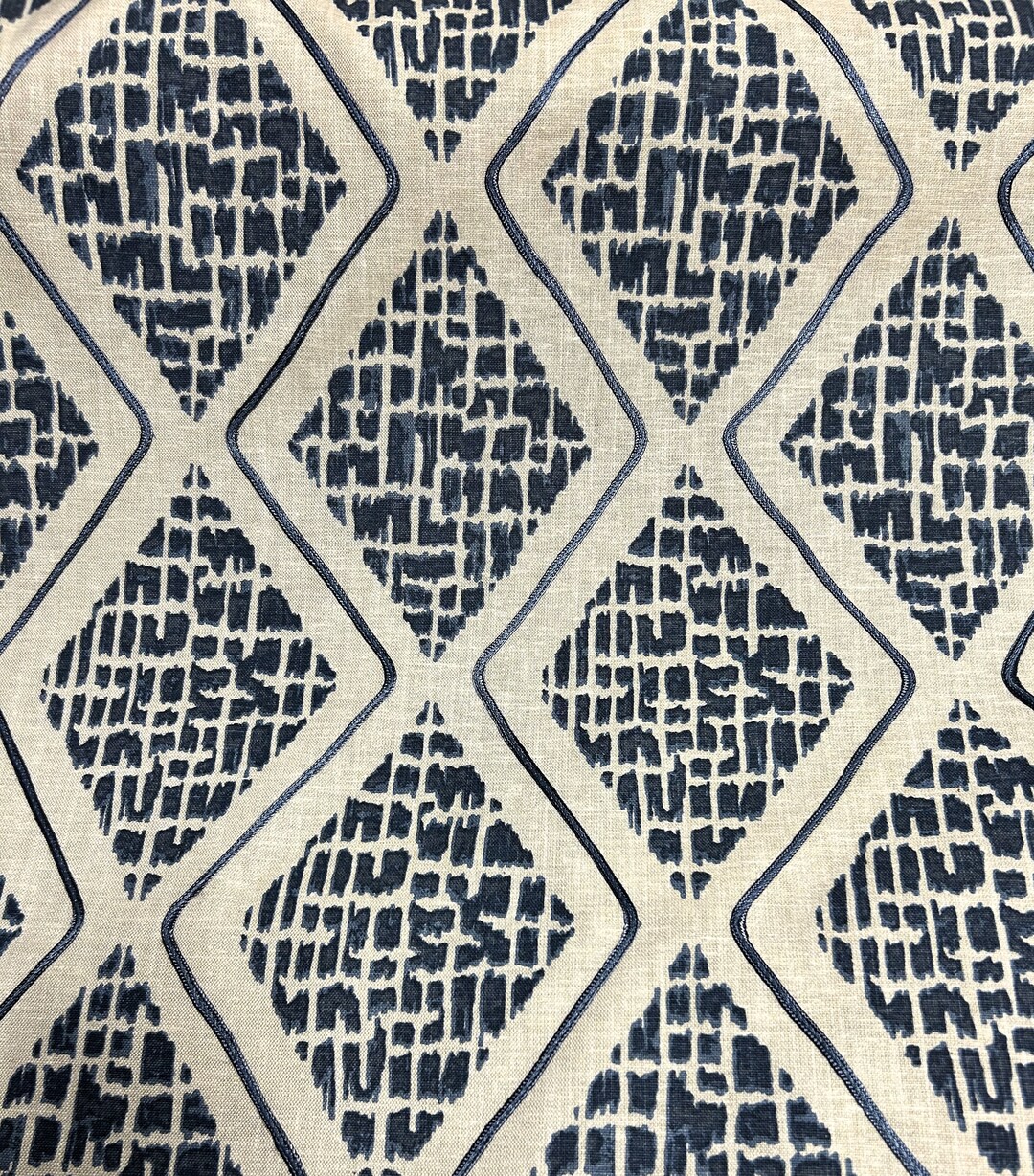 Athena Indigo Lattice Embroidery - Etsy