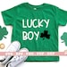 St Patricks Day SVG, Clipart Digital Download for Kids, Lucky Boy Png ...