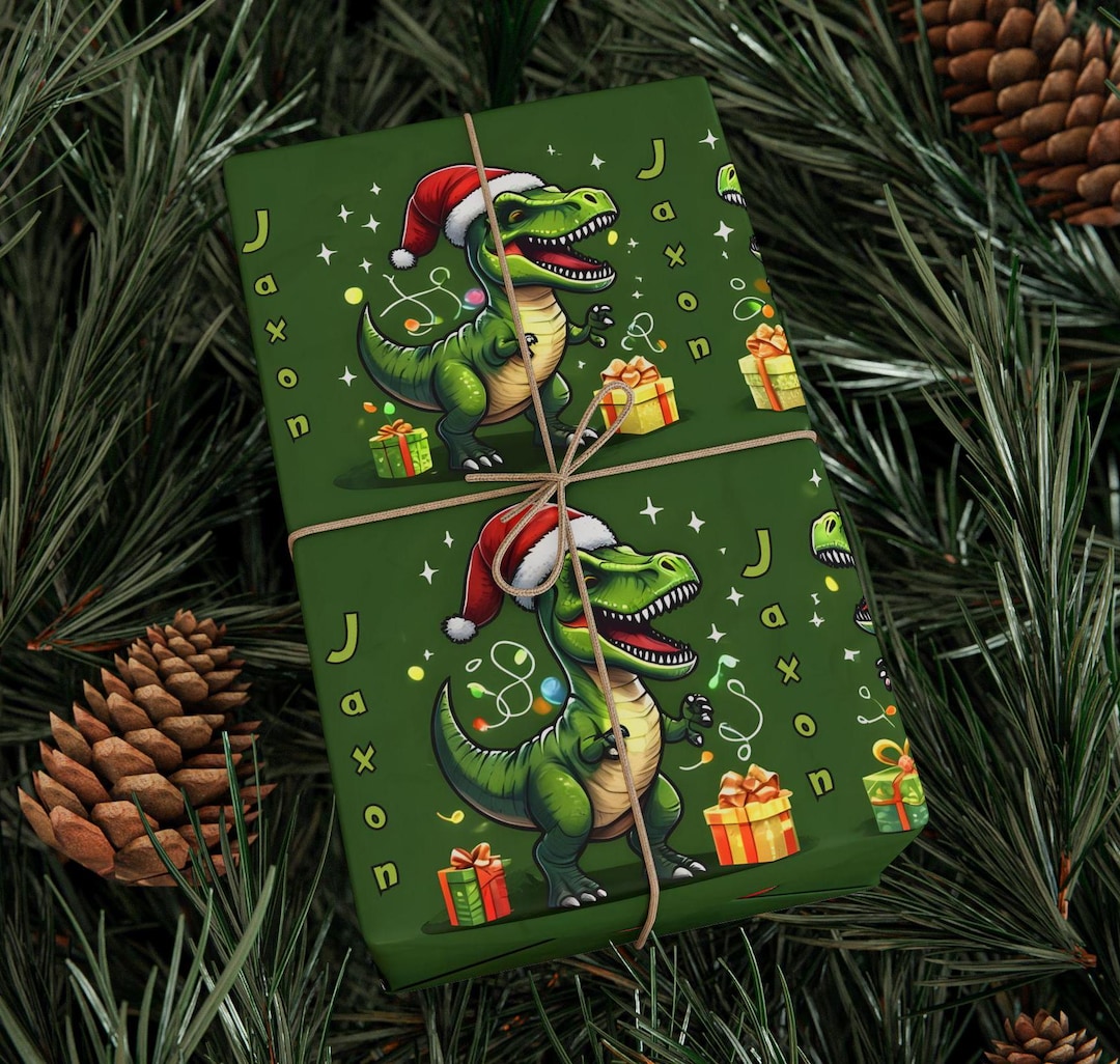 Christmas Wrapping Paper Roll, Boys Gift Wrap, Customized Gift Wrap ...