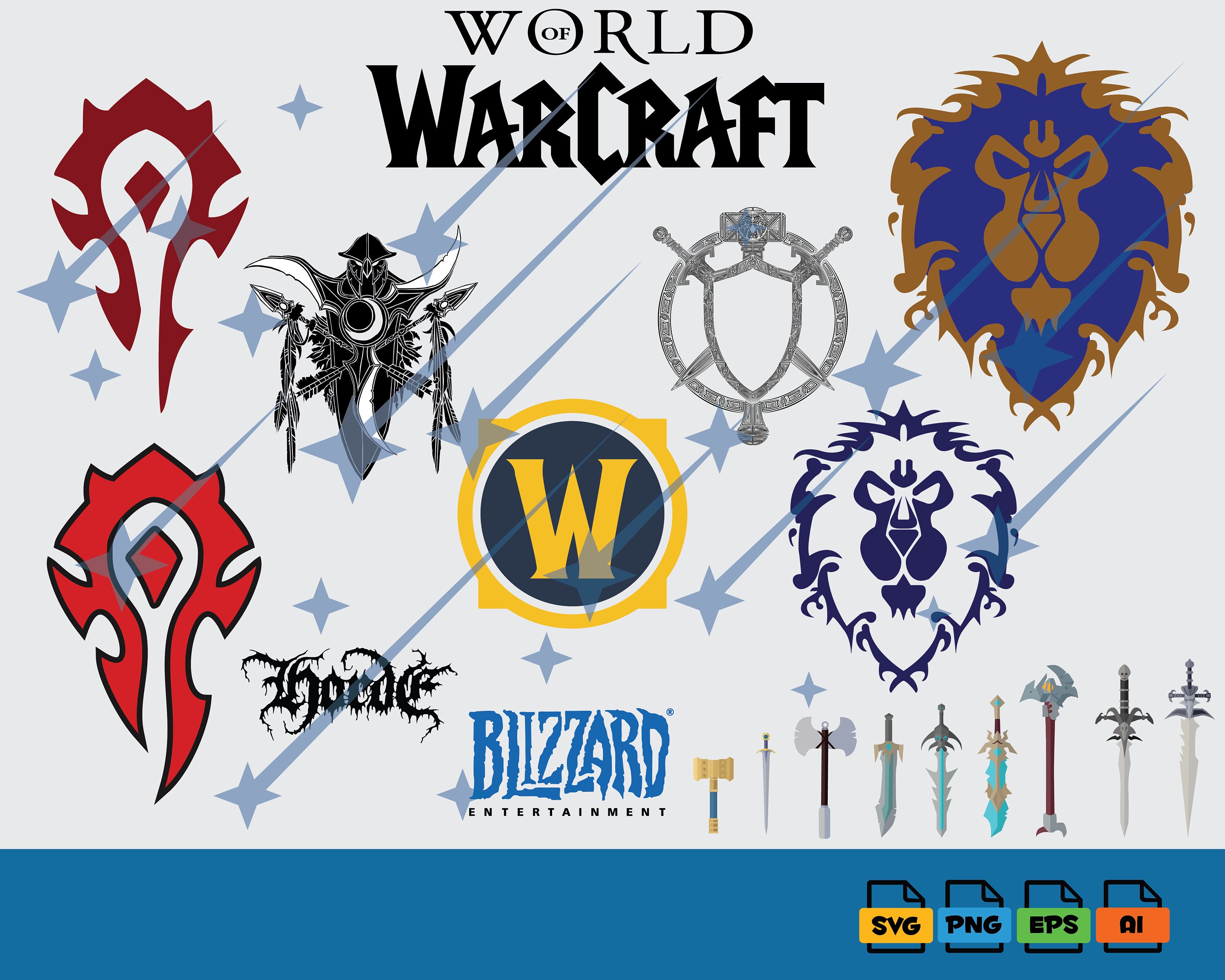 World of Warcraft SVG and PNG Formats Ready to Use for Cricut and Canva ...