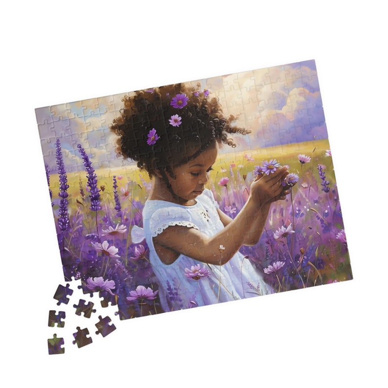 Black Art Jigsaw Puzzle, African American Girl - 100/250/500/1000 Piece ...