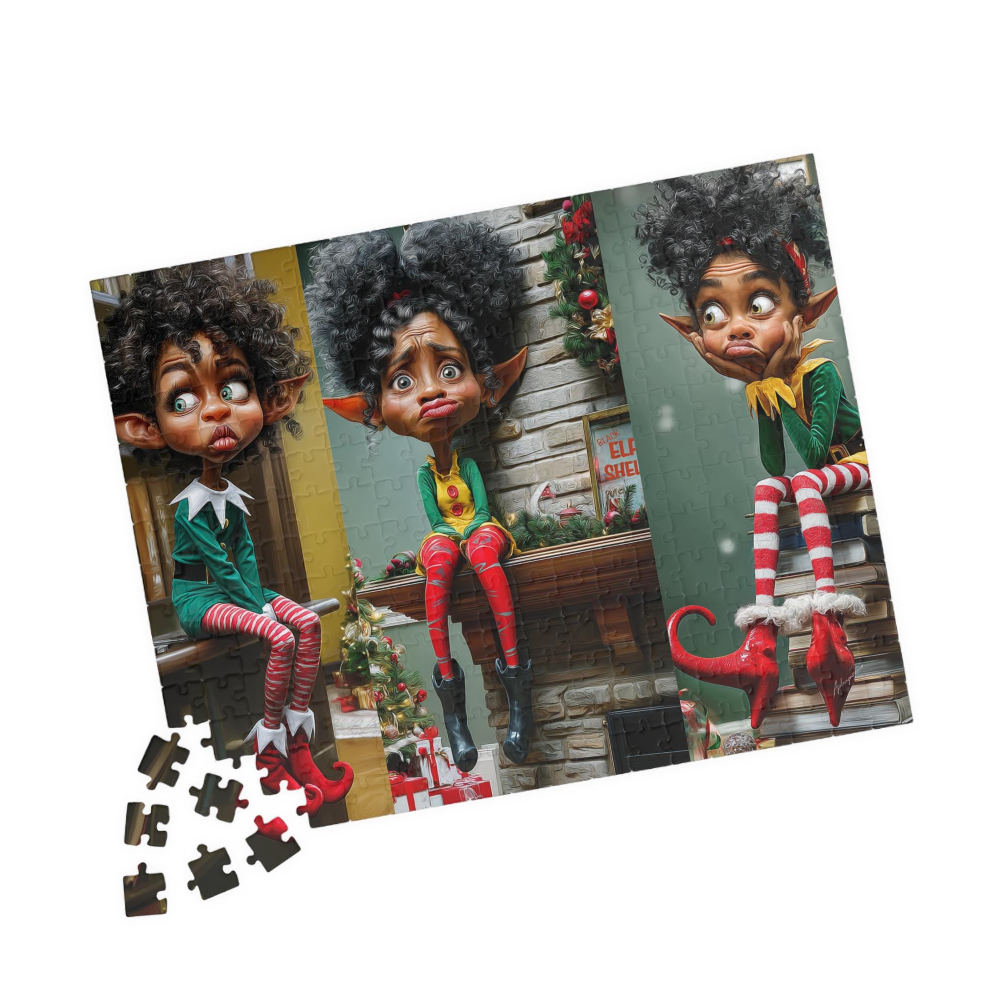 African American Elves Puzzle, Humorous Christmas Gifts for Her/him ...