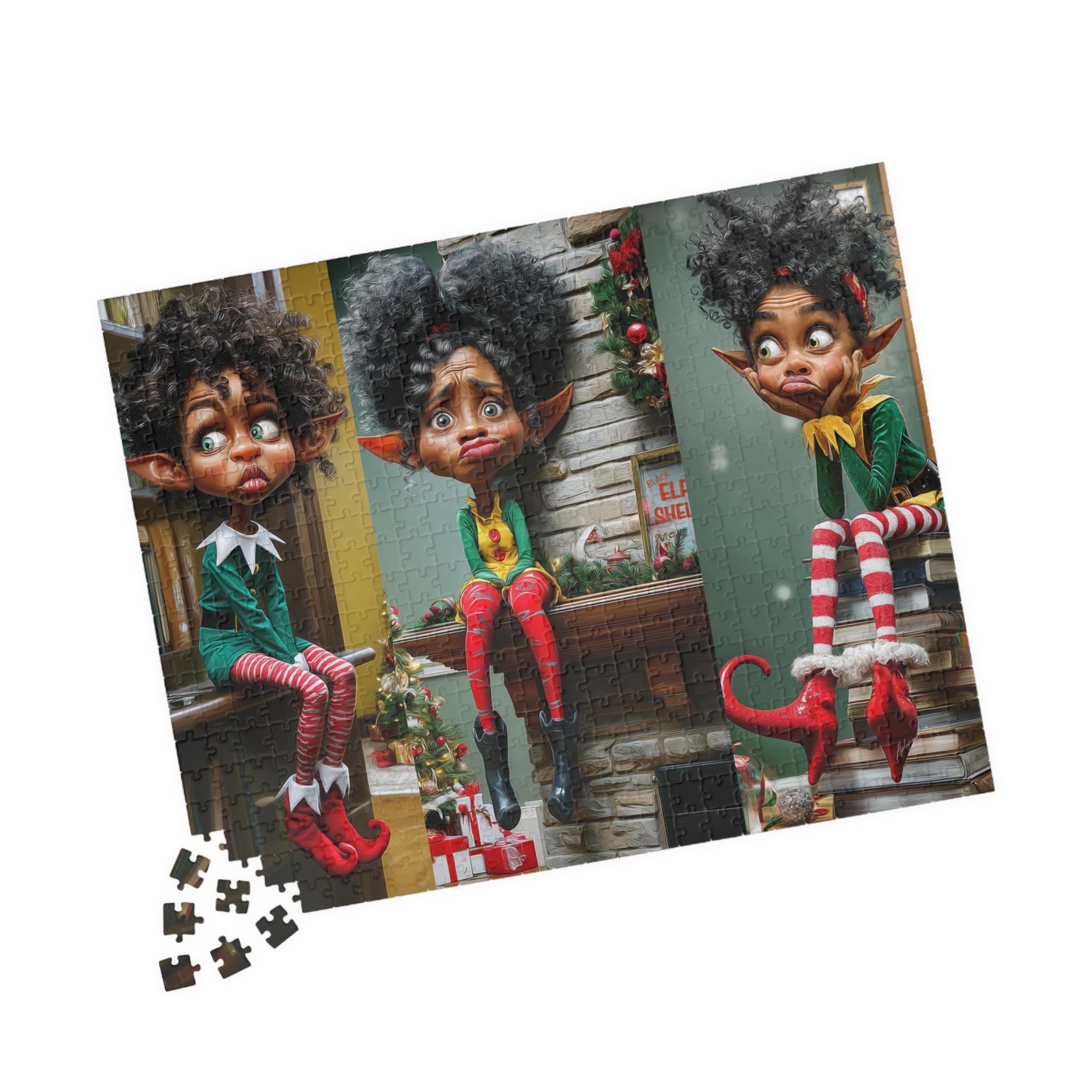 African American Elves Puzzle, Humorous Christmas Gifts for Her/him ...