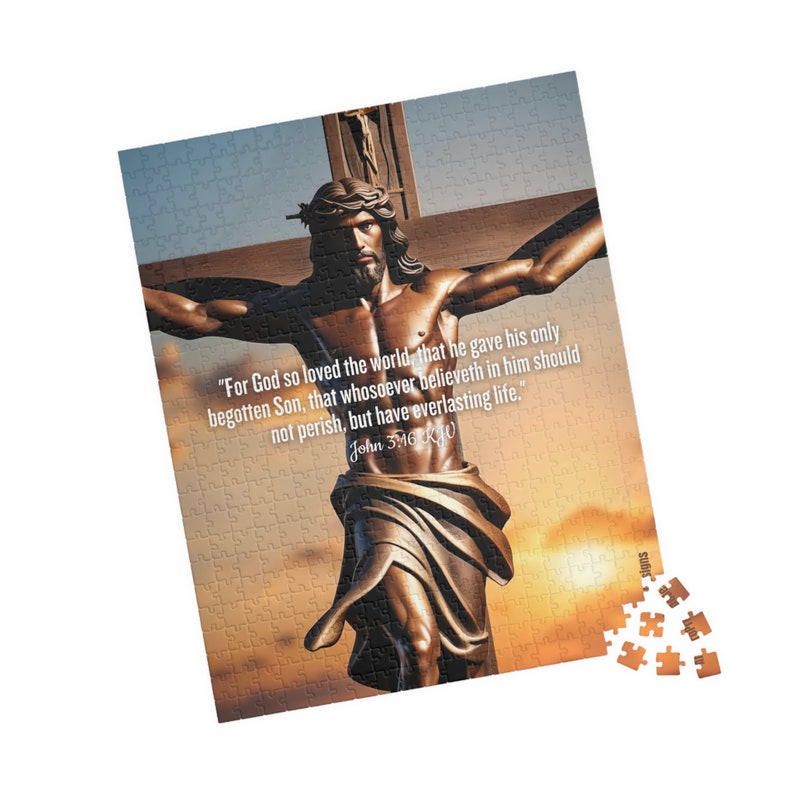 Black Jesus Bible Verse Jigsaw Puzzle for Adults | 100/250/500/1000 ...