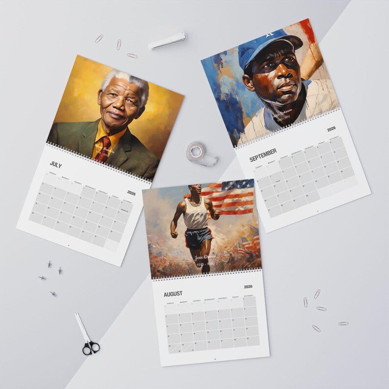 Large Wall Calendar, African American Art, 2026 Wall/desktop Planner ...