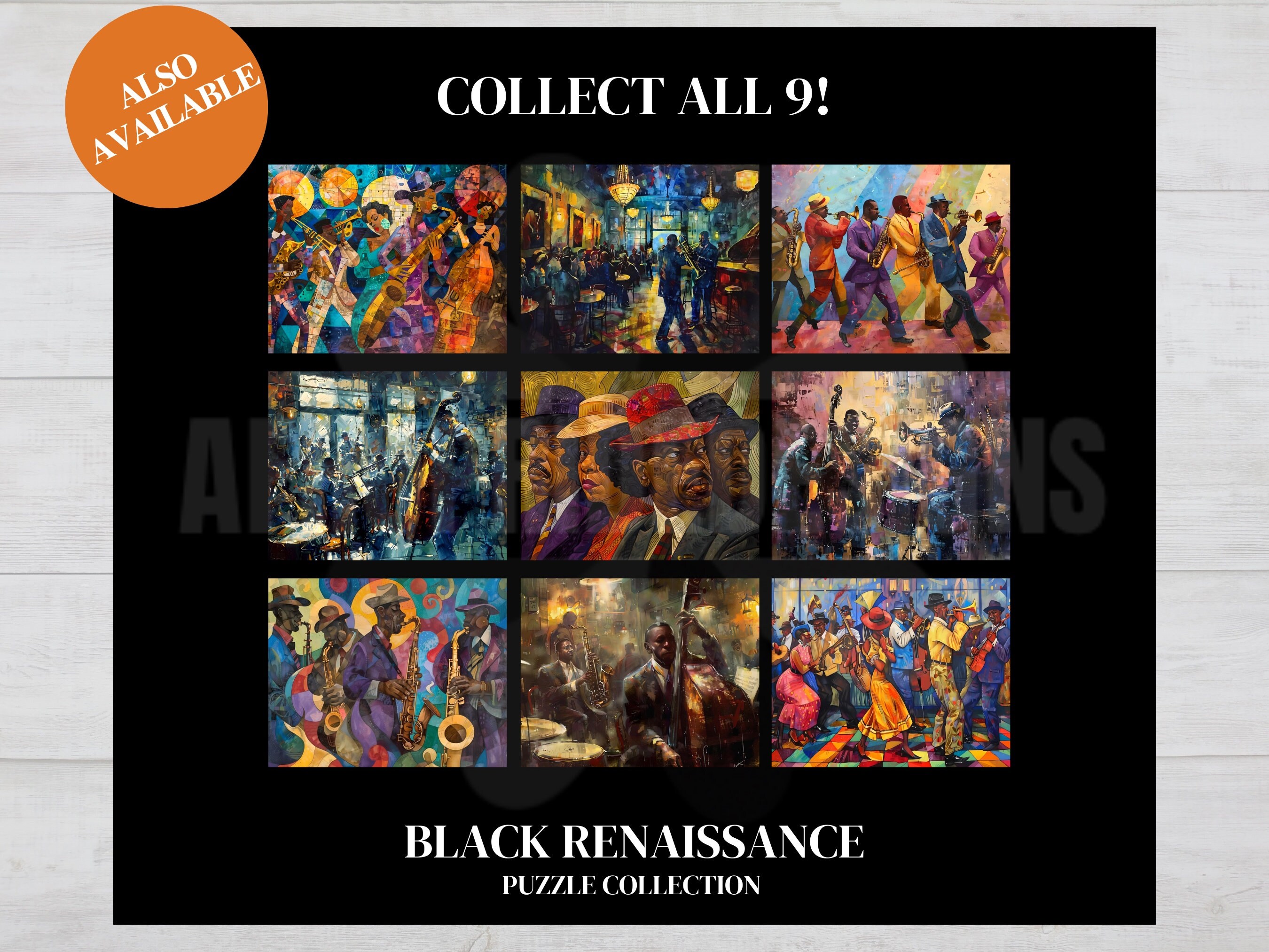 Harlem Renaissance Jazz Club Art Jigsaw Puzzle Unique Gifts, Black Art ...