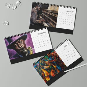Desktop Calendar, Harlem Renaissance Art 2025 Yearly Planner, Unique ...