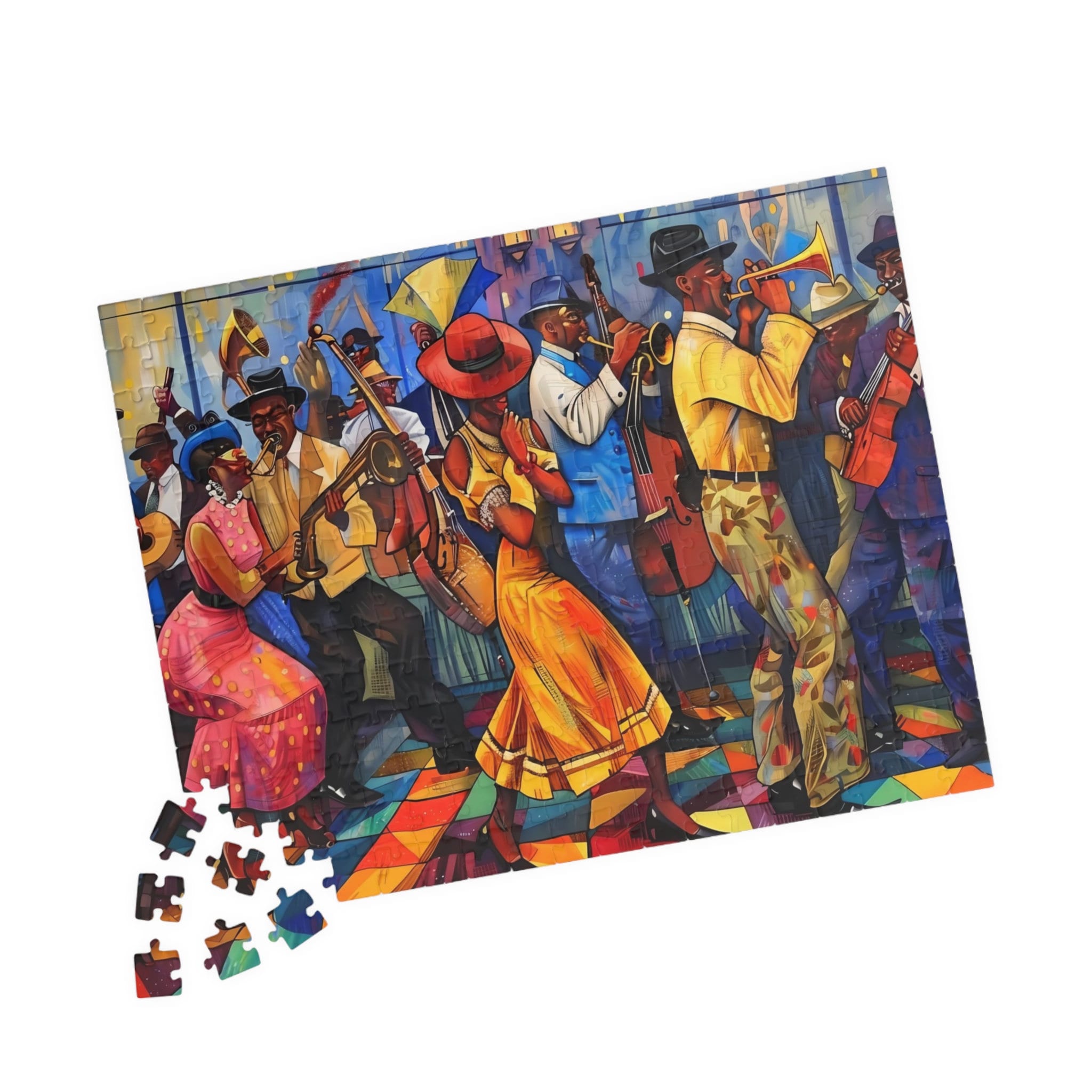 Harlem Renaissance Jazz Club Art Jigsaw Puzzle Unique Gifts, Black Art ...