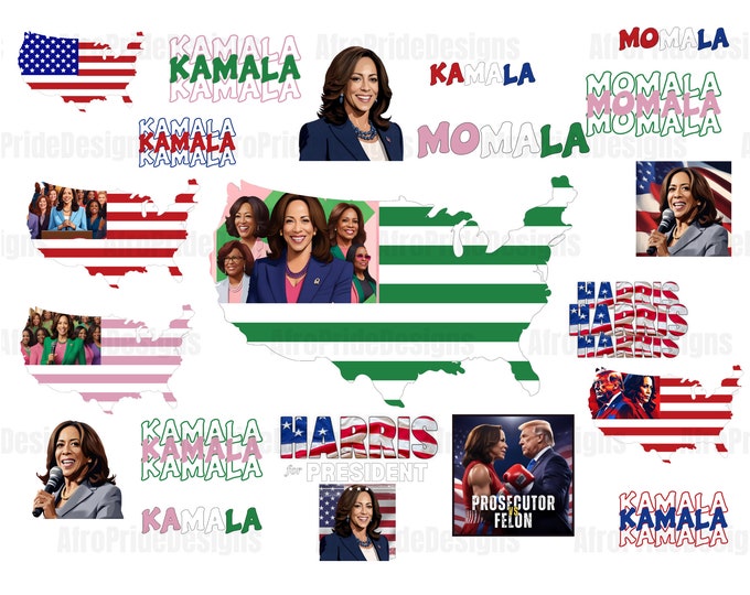 Kamala Harris PNG Bundle 41 Files - Prosecutor Vs Felon, Momala, Your ...
