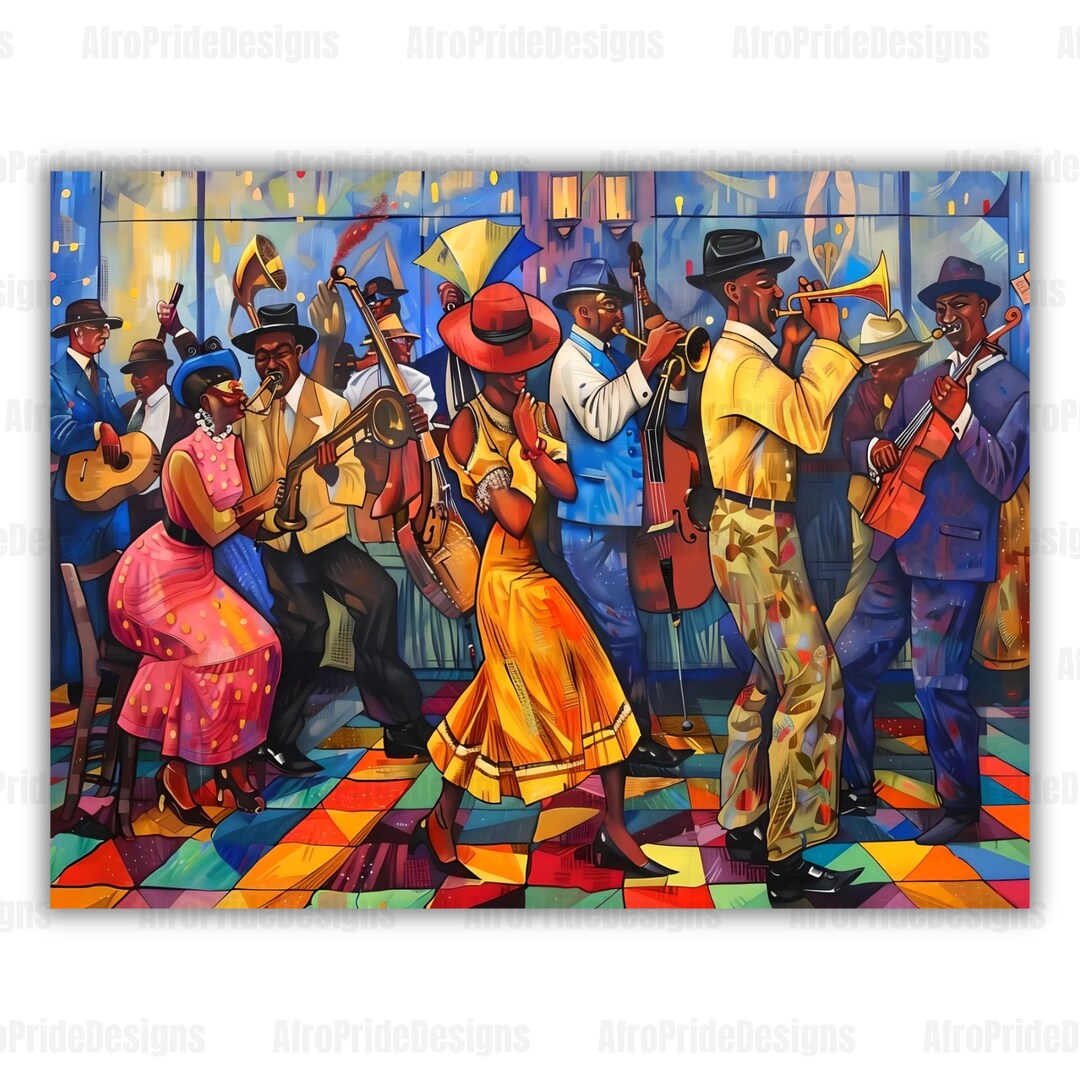 Harlem Renaissance Jazz Club Art Jigsaw Puzzle | Unique Gifts, Black ...