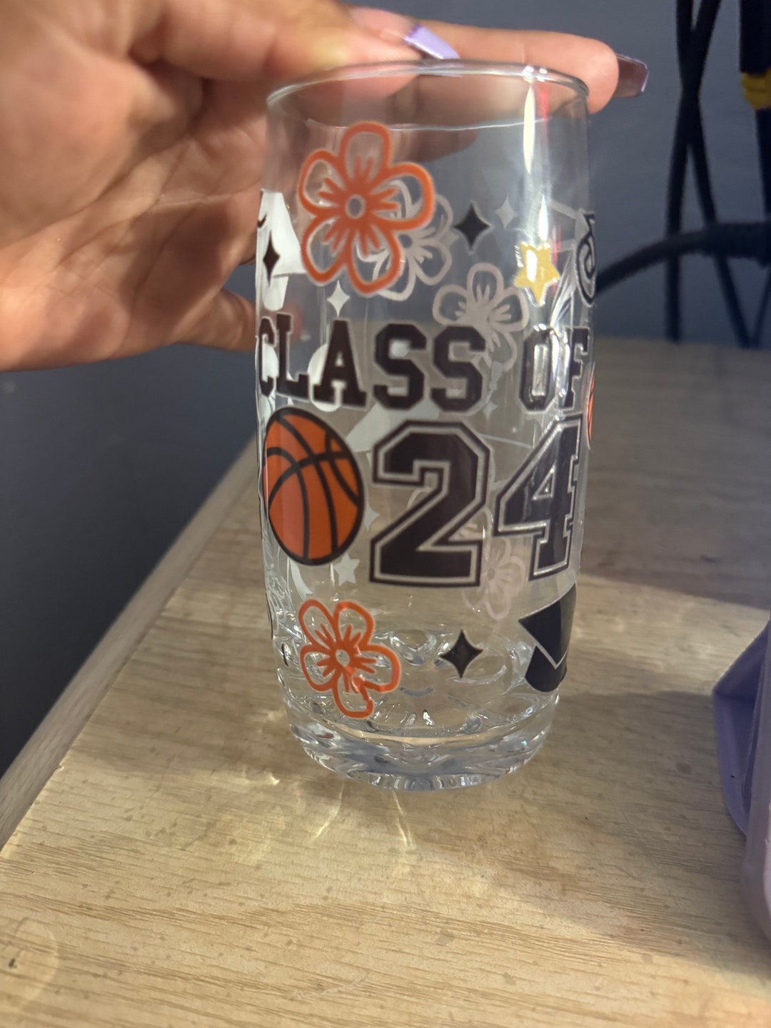 Iced Coffee Cup, Graduation Glass Cup, Glass Cup, - Etsy