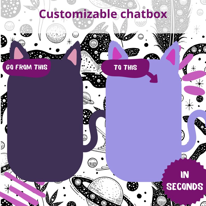 Animated Twitch Chatbox, Cats Style. Setup in Streamelements. Ideal for ...